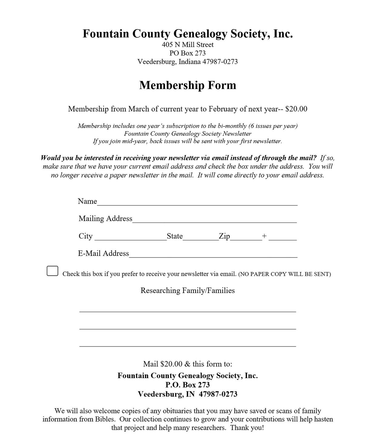 Membership Form